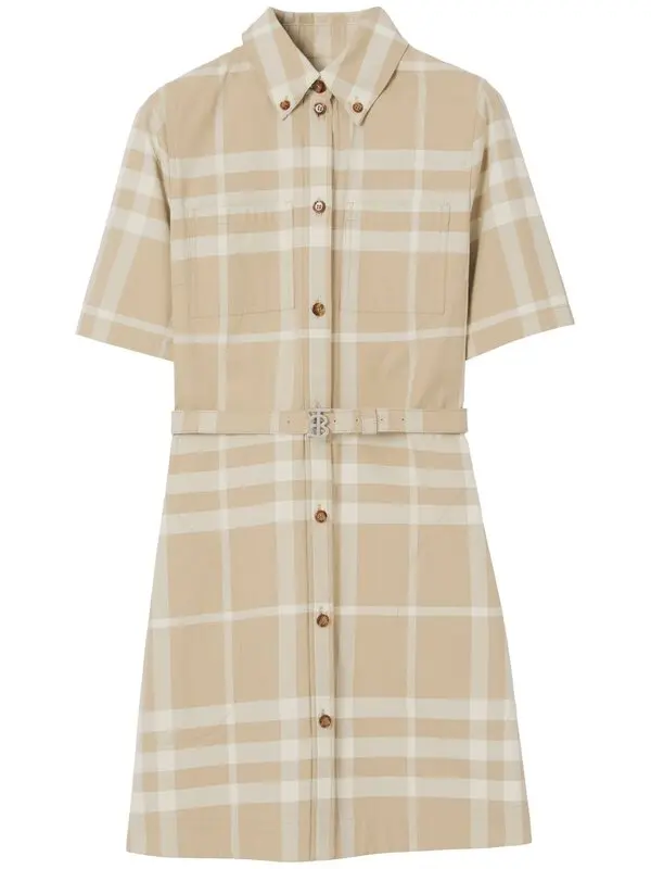 Burberry Signature Check-print Cotton Shirt Dress