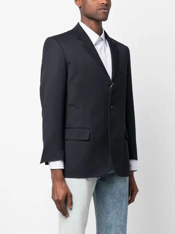 MAISON MARGIELA Single-breasted Wool Blazer - Blue