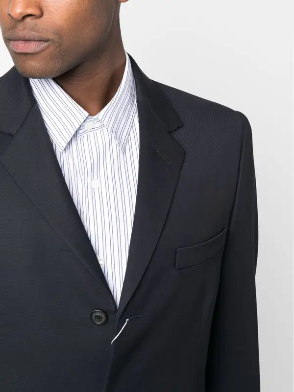 MAISON MARGIELA Single-breasted Wool Blazer - Blue