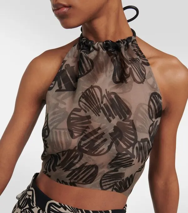 Max Mara Shaila Silk Crop Top