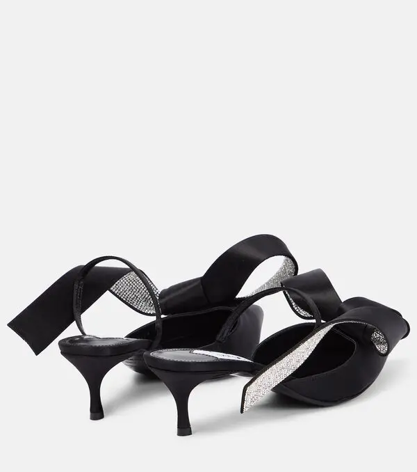 AREA X Sergio Rossi Marquise Crystal-embellished Sandals - Black