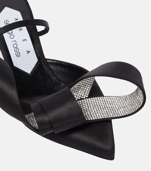 AREA X Sergio Rossi Marquise Crystal-embellished Sandals - Black