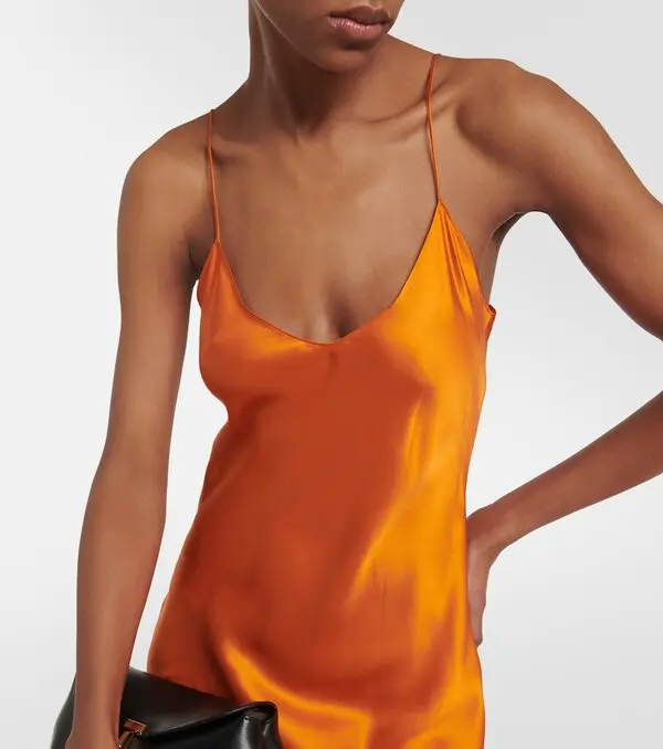 NILI LOTAN Cami Silk Satin Slip Dress