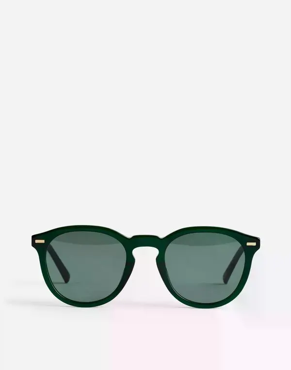 Madewell Round Acetate Sunglasses - Spruce