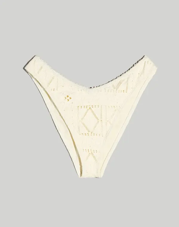 Madewell Frankies Bikinis Patchwork Enzo Bikini Bottom - Angel Dust