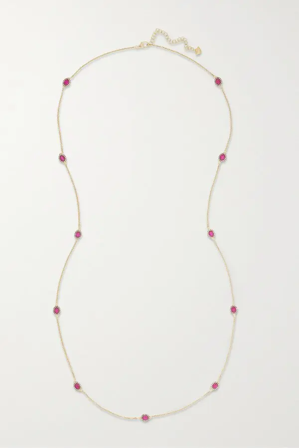 AMRAPALI LONDON Mini Rajasthan Ruby And Diamond Necklace - Gold