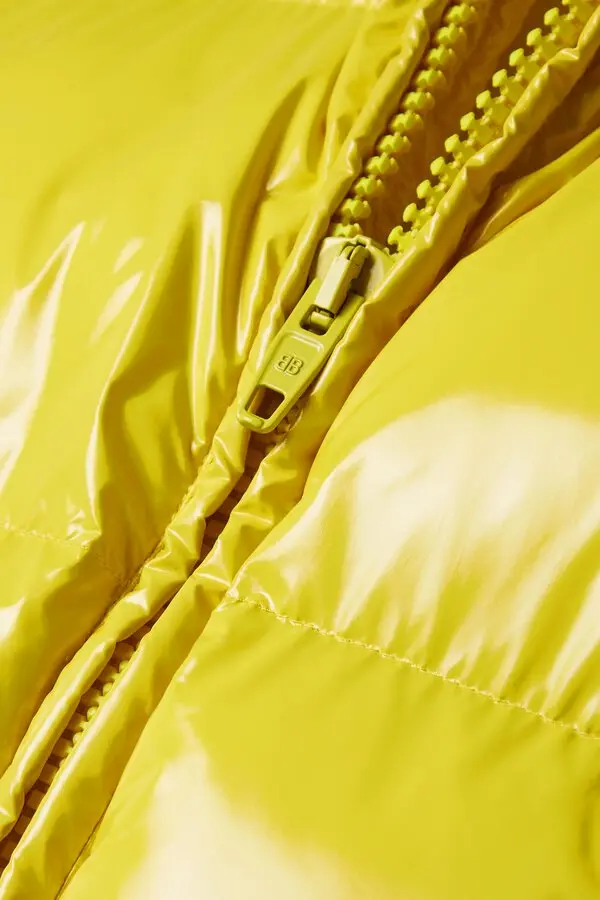 Balenciaga Cropped Quilted Padded Glossed-shell Coat