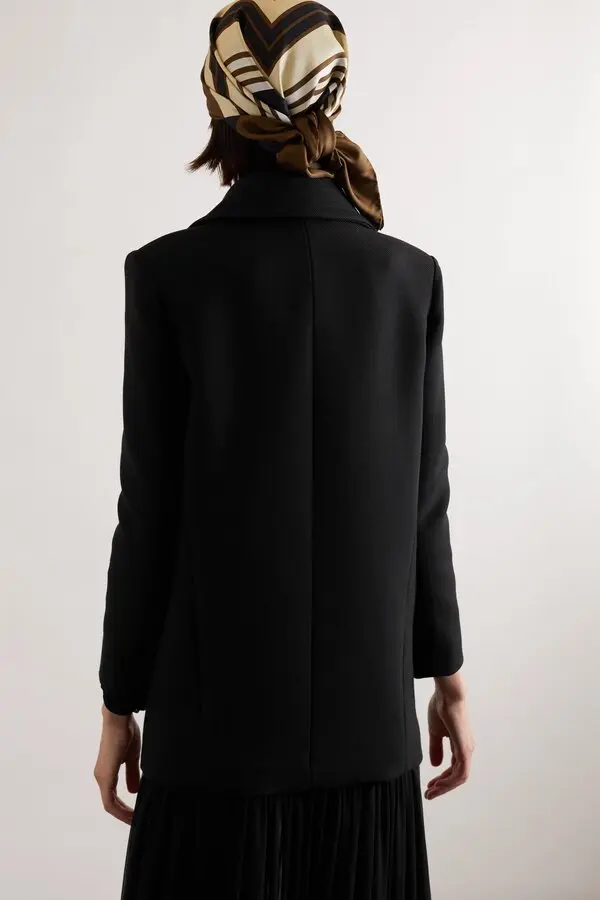Saint Laurent Double-breasted Wool And Silk-blend Twill Coat