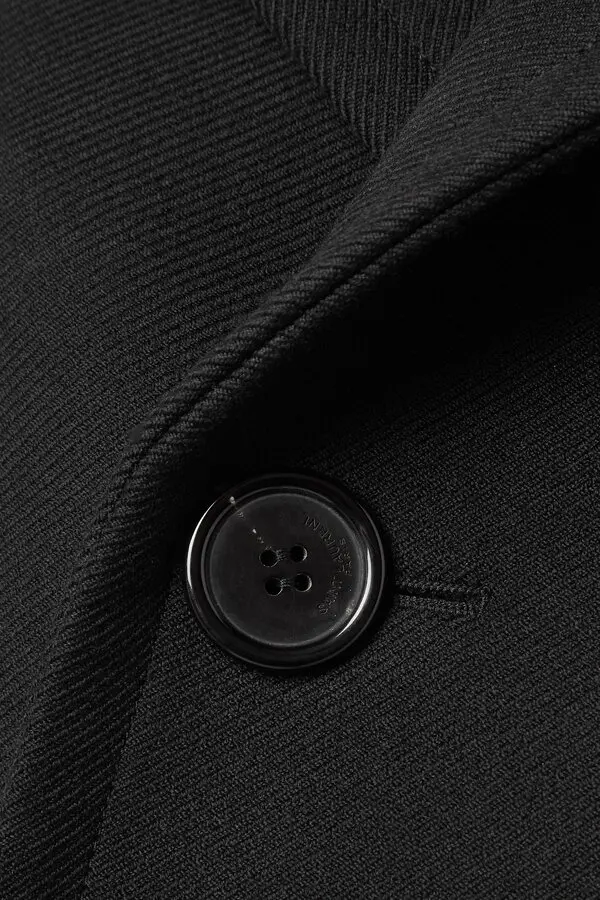Saint Laurent Double-breasted Wool And Silk-blend Twill Coat