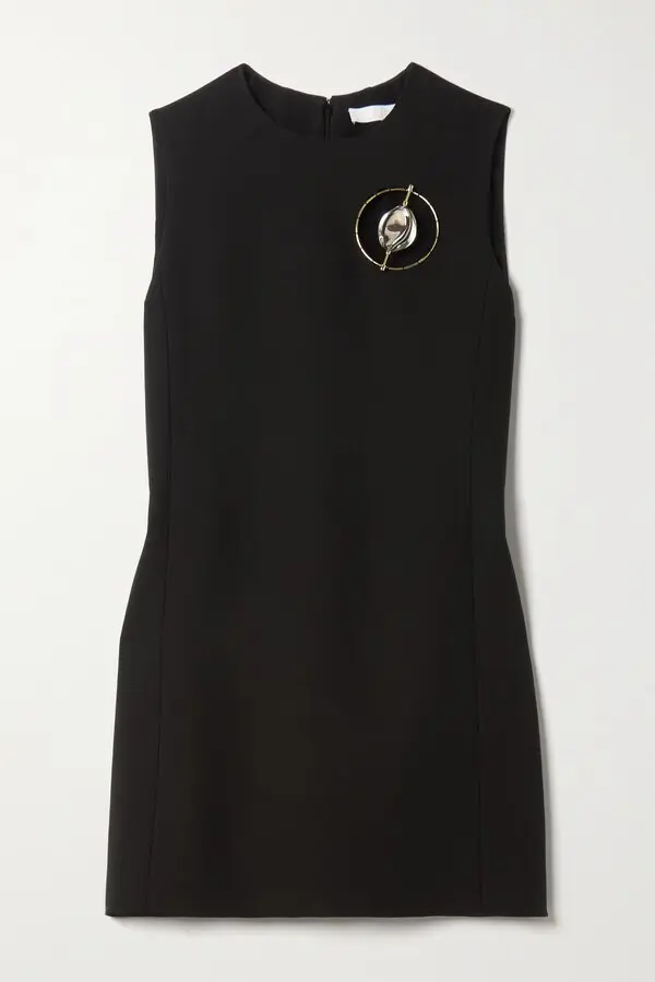 Chloé Embellished Silk-cady Mini Dress