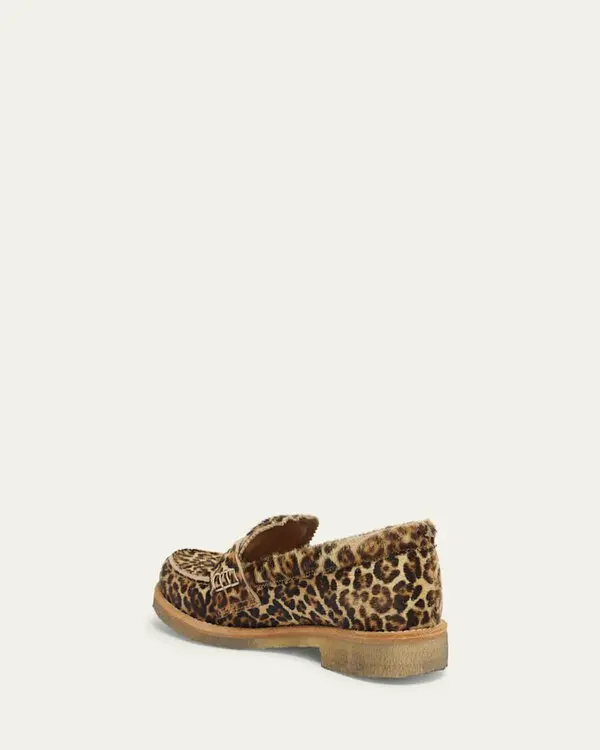 GOLDEN GOOSE Jerry Leopard Penny Loafers