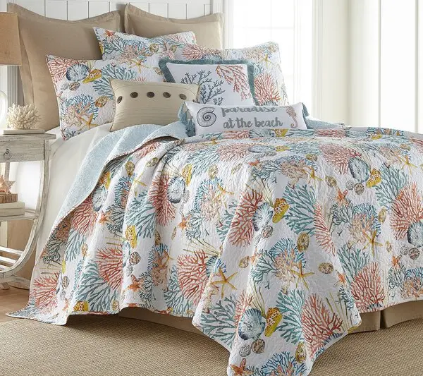 LEVTEX HOME Bay Islands 2-piece Coastal Twin/tw In Xl Quilt Se - One-color