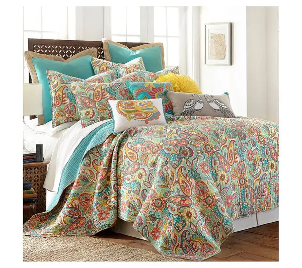 LEVTEX HOME Palisades 3-piece Paisley Full/quee Quilt Set - One-color