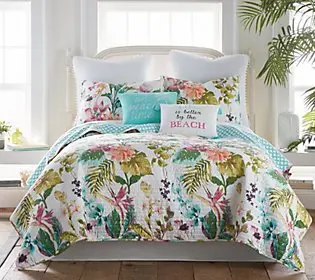 LEVTEX HOME Malana 3-piece Tropical Full/queen Uilt Set - One-color