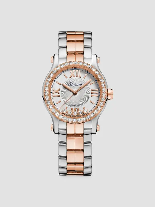 Chopard Happy Sport Two-tone Diamond Watch - Silver