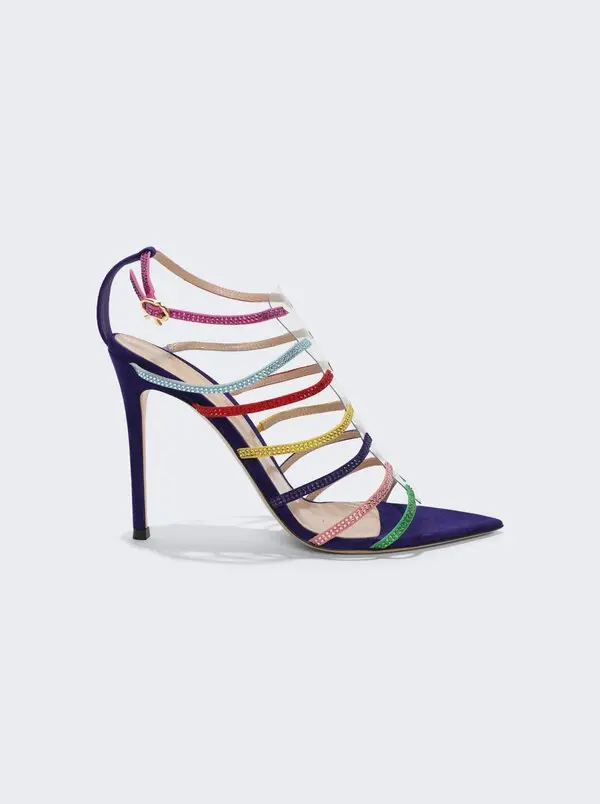 GIANVITO ROSSI Camoscio Heeled Sandals - Multicolor