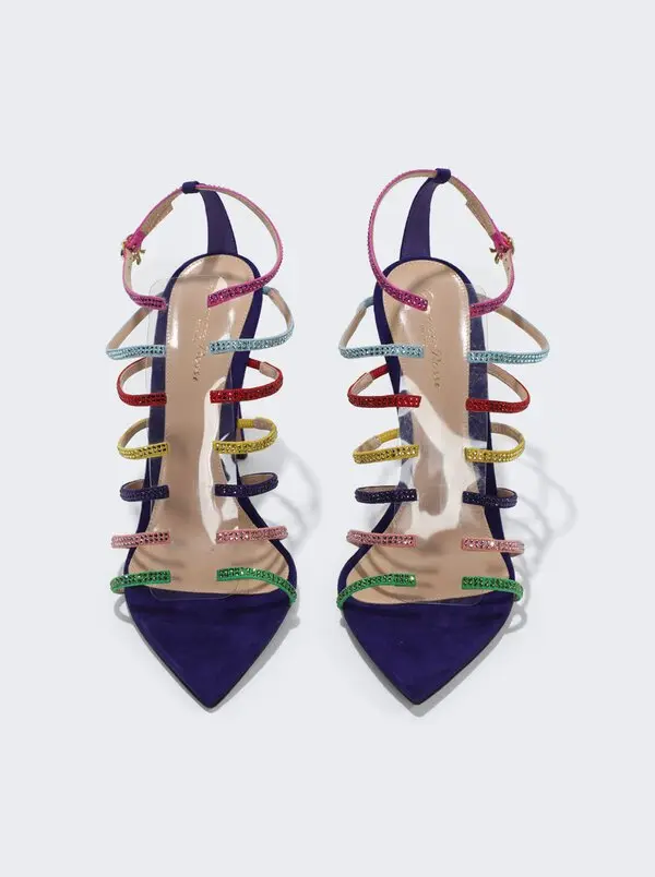 GIANVITO ROSSI Camoscio Heeled Sandals - Multicolor