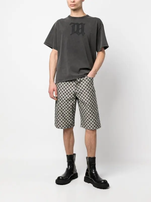 MISBHV Monogram Print Shorts - Neutrals