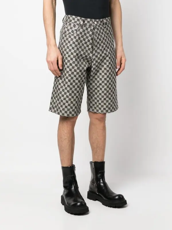 MISBHV Monogram Print Shorts - Neutrals