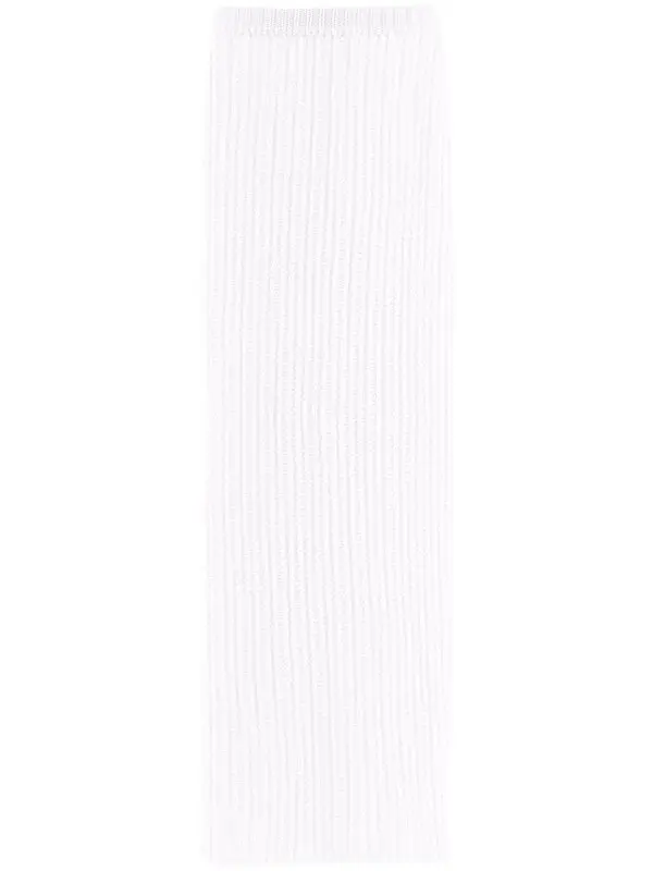 FERRAGAMO Side-slit Knit Skirt - White