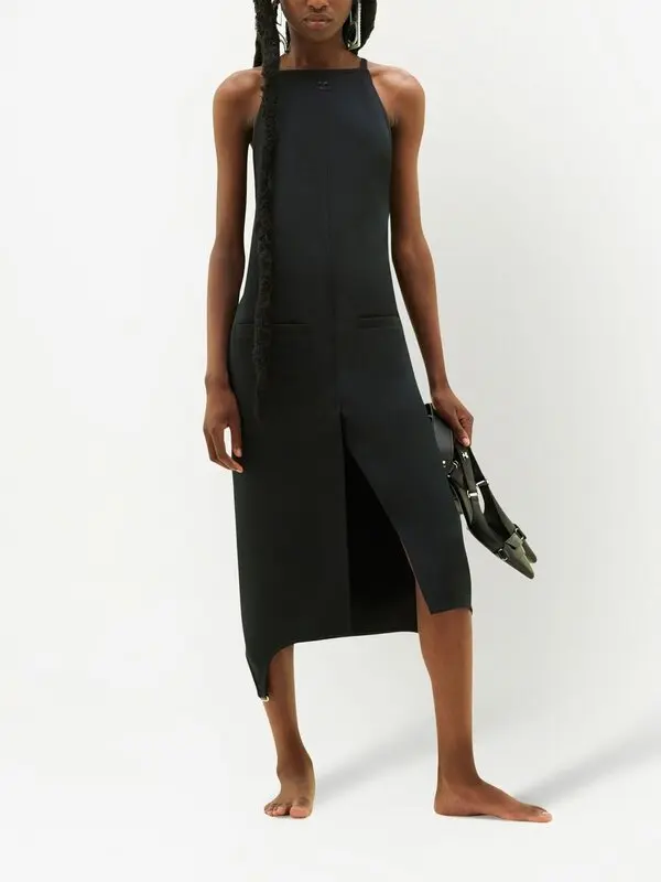 COURREGES Square-neck Midi Dress