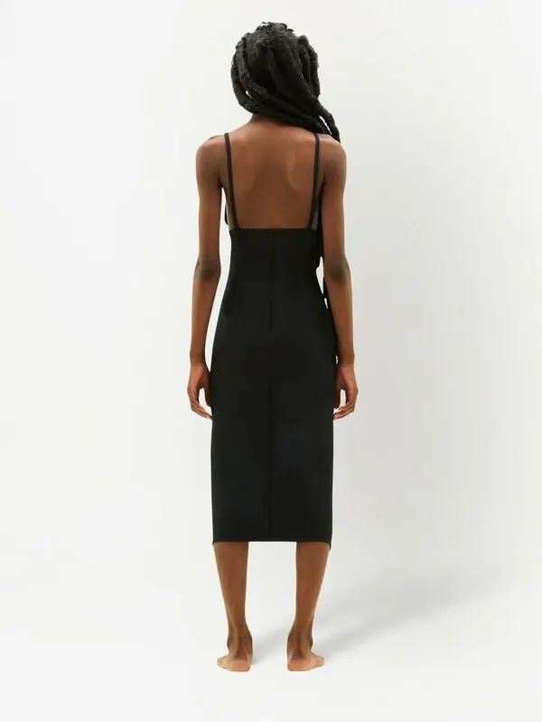 COURREGES Square-neck Midi Dress
