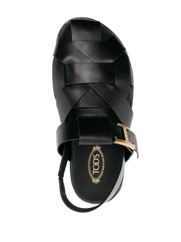 TOD'S Caged Leather Sandals