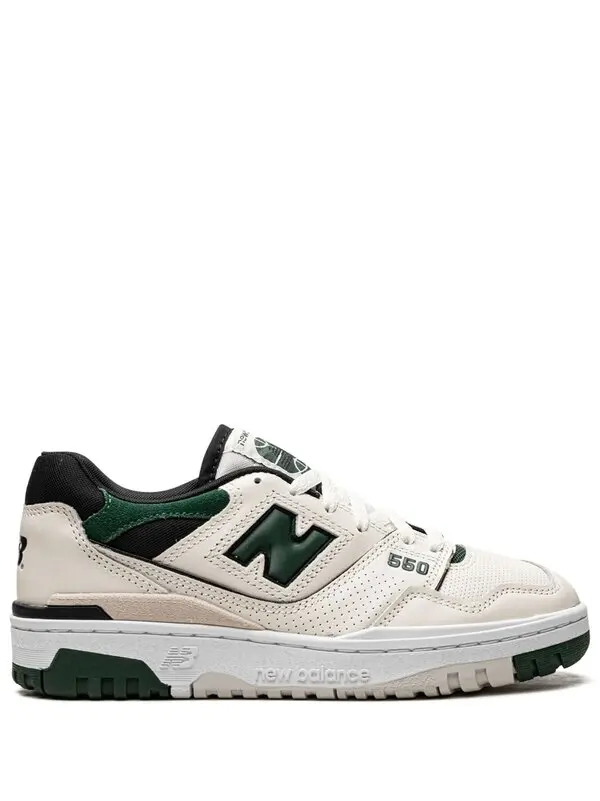 NEW BALANCE 550 Sea Salt Pine Green Sneakers - White