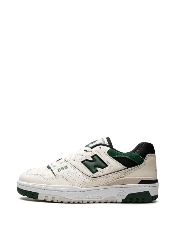NEW BALANCE 550 Sea Salt Pine Green Sneakers - White