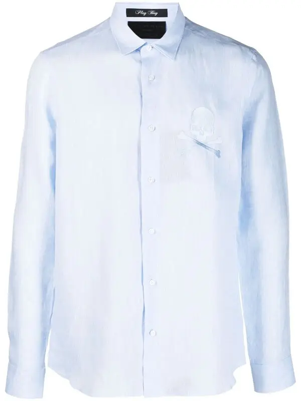 Philipp Plein Long-sleeve Linen Shirt