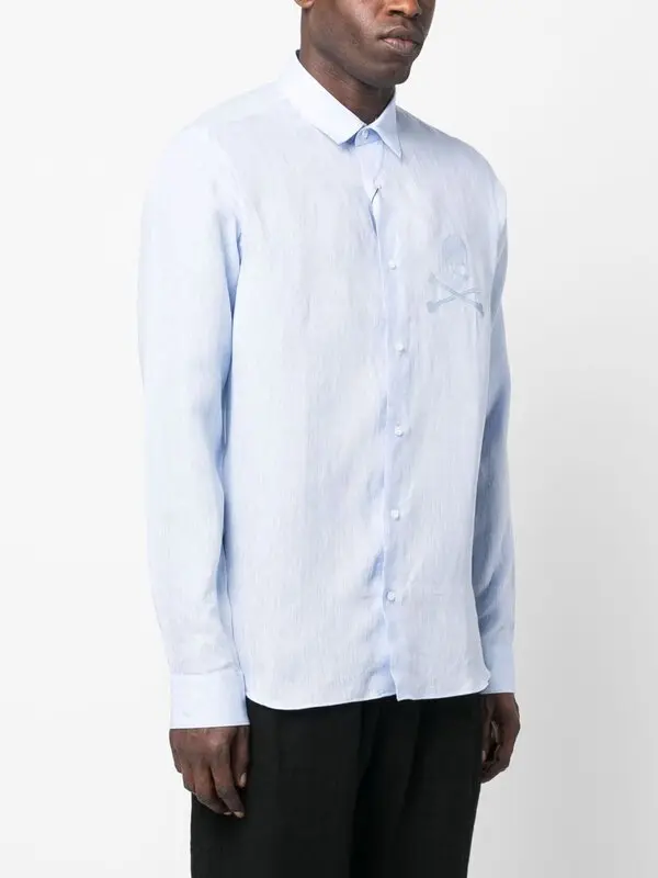 Philipp Plein Long-sleeve Linen Shirt