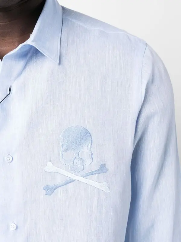 Philipp Plein Long-sleeve Linen Shirt
