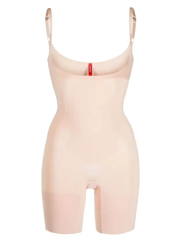 Spanx Oncore Open-bust Mid-thigh Bodysuit - Neutrals