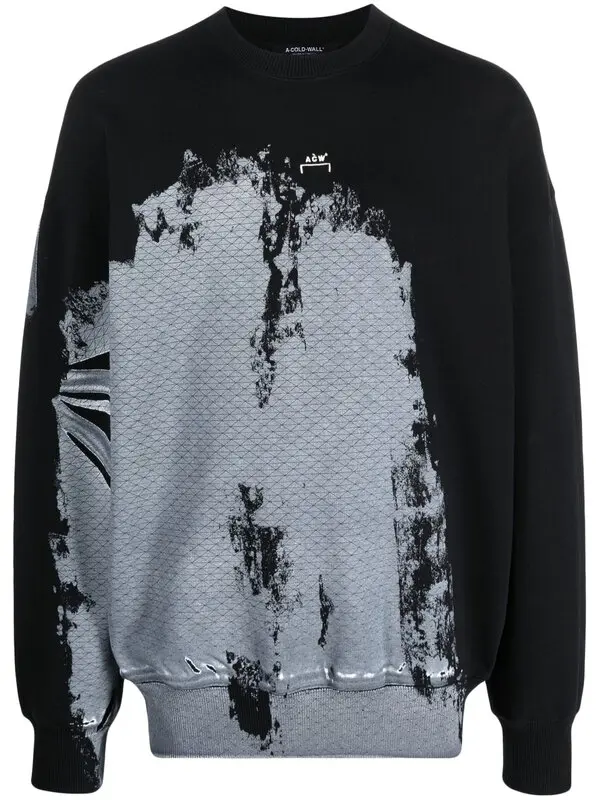 A-COLD-WALL* Brushstroke-print Cotton Sweatshirt