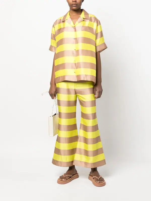 Zimmermann Wonderland Striped Flared Trousers
