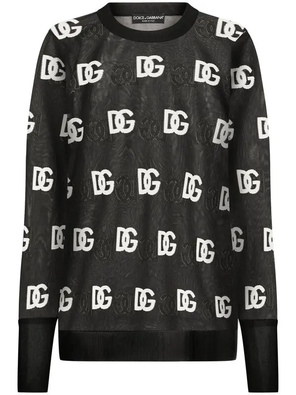 Dolce & Gabbana Logo-print Semi-sheer T-shirt