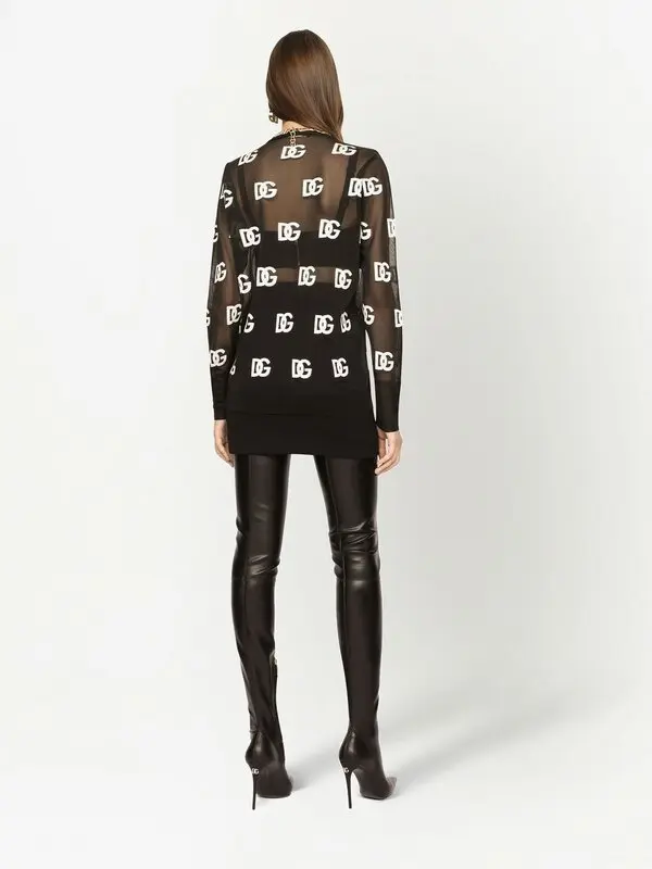 Dolce & Gabbana Logo-print Semi-sheer T-shirt