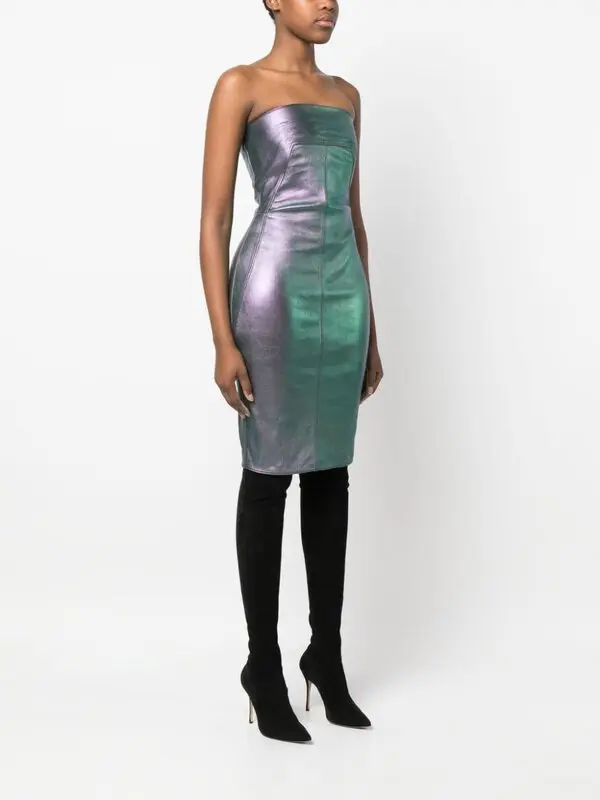 Rick Owens Iridescent Bustier Minidress