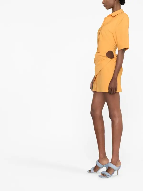 Jacquemus La Robe Camisa Mini Shirt Dress - Orange