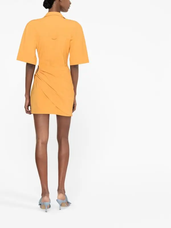 Jacquemus La Robe Camisa Mini Shirt Dress - Orange