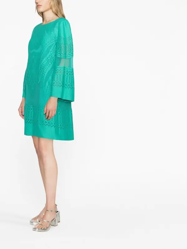 Alberta Ferretti Perforated Shift Dress