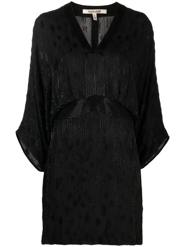 Roberto Cavalli Bead-embellished Short Dress