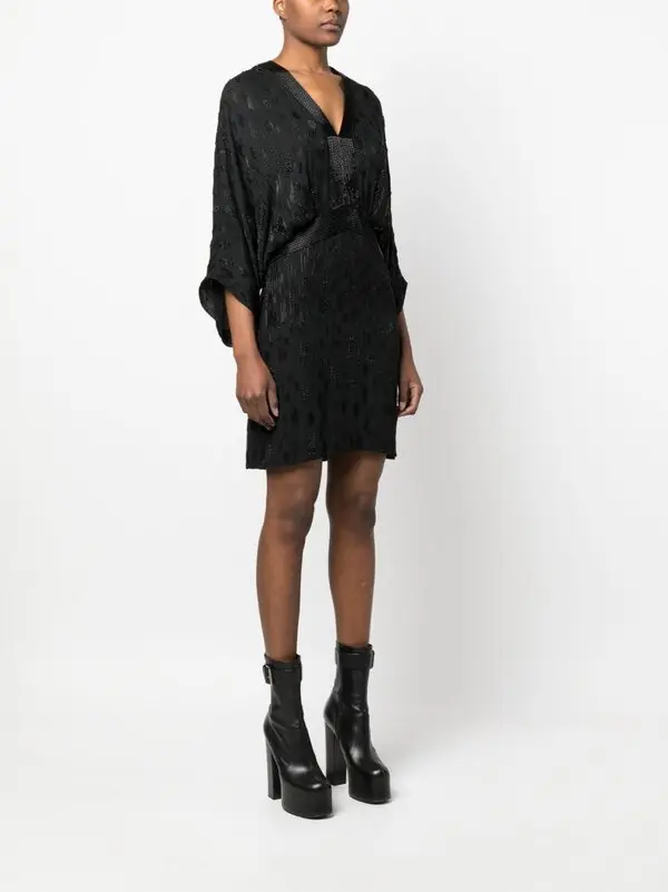 Roberto Cavalli Bead-embellished Short Dress