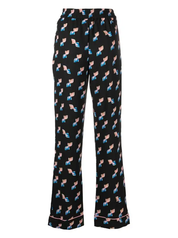 Diane Von Furstenberg Geometric-print Trousers