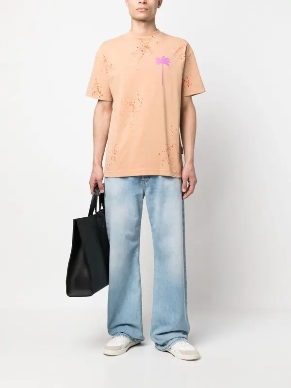 Palm Angels Pxp Painted Cotton T-shirt
