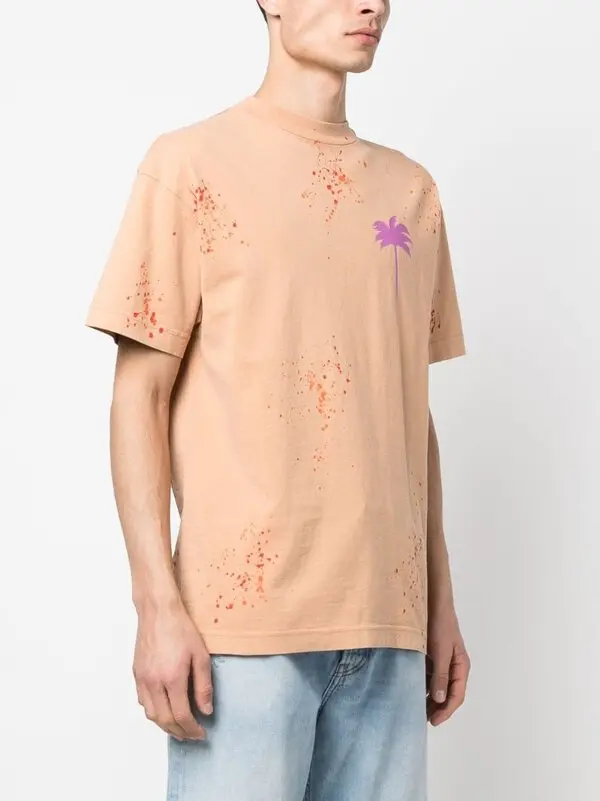 Palm Angels Pxp Painted Cotton T-shirt