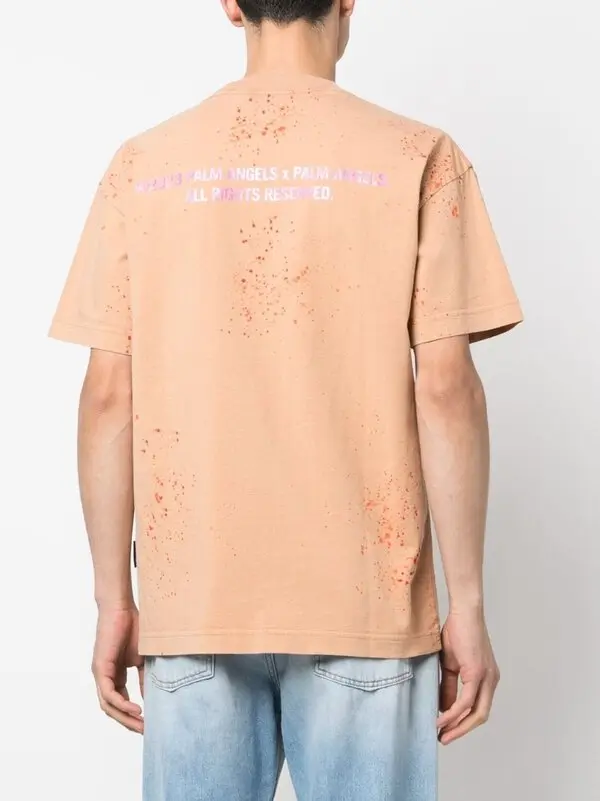 Palm Angels Pxp Painted Cotton T-shirt