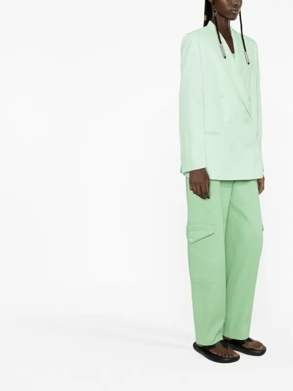 Stella McCartney Peak-lapels Double-breasted Blazer - Green