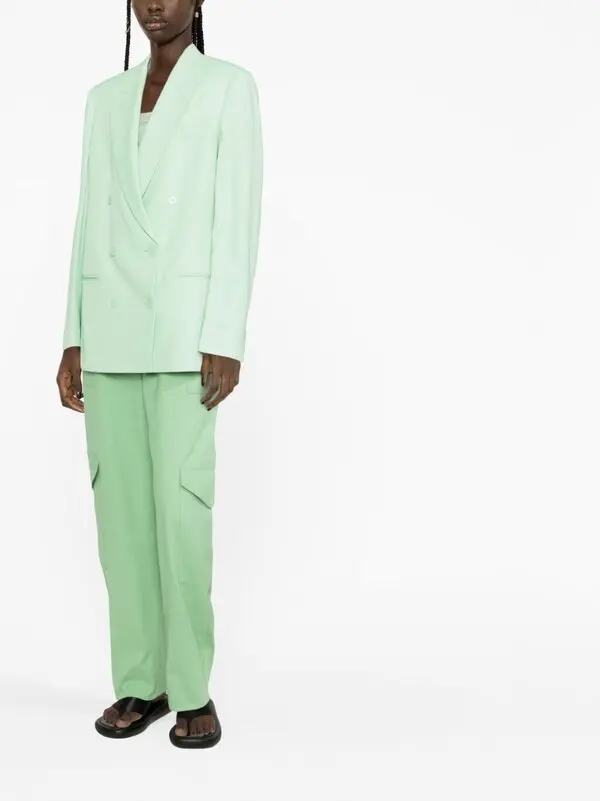 Stella McCartney Peak-lapels Double-breasted Blazer - Green