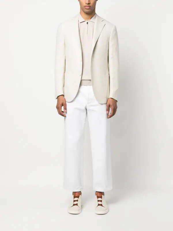 Corneliani Single-breasted Wool-blend Blazer